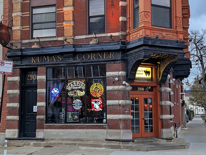 Like finding a speakeasy for burger lovers, complete with band stickers instead of secret passwords.