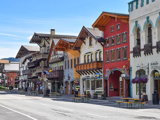 Alpine architecture and mountain views create a German fairy tale right here in Washington State.
