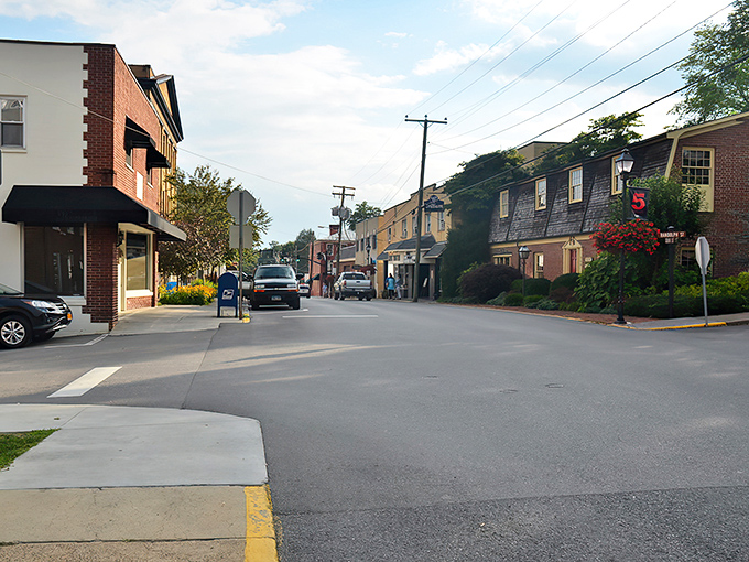 Twilight magic in Lewisburg where the empty streets whisper possibilities&mdash;like finding parking without having to parallel park three times!