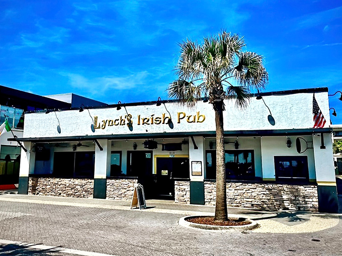 A slice of Dublin under swaying palms. Lynch's white-washed exterior hides treasures of crispy fish and cold pints inside.
