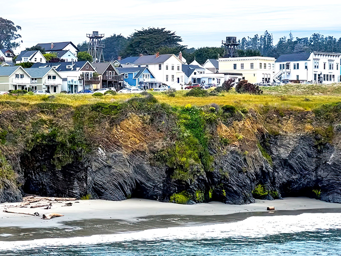 These colorful coastal homes cling to the edge of America, as if daring the Pacific to come any closer.
