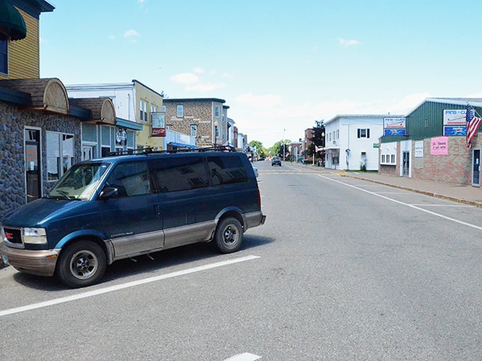 The wide streets of Millinocket offer plenty of parking and even more small-town character per square foot.