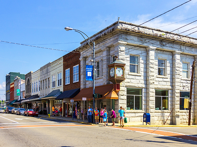 That clock tower has been keeping small-town time since before anyone rushed anywhere.