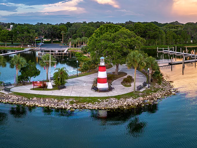 That lighthouse isn't just pretty - it's Mount Dora's way of saying "welcome to waterfront living without waterfront prices."