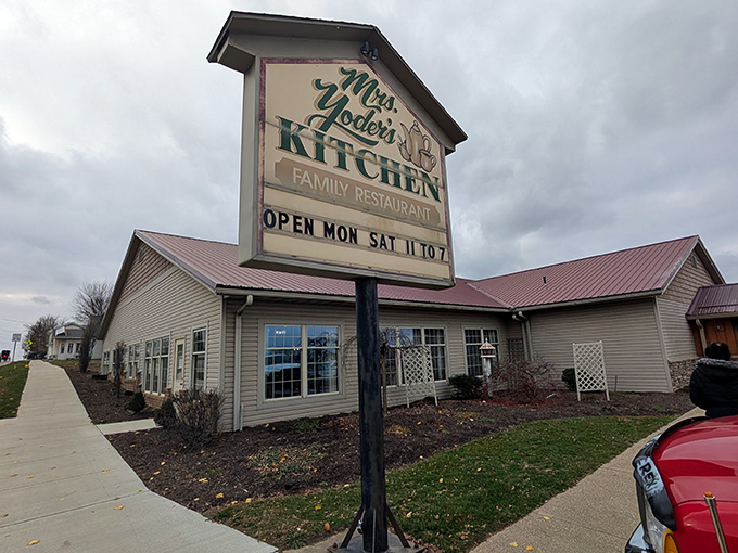 That welcoming sign promises the kind of home-style cooking that makes your grandmother jealous of someone else's recipes.