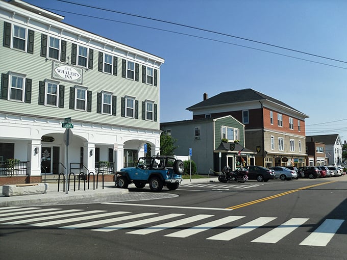 The Whaler's Inn stands proudly on Mystic's main street, where history and charm blend like a perfect New England cocktail.