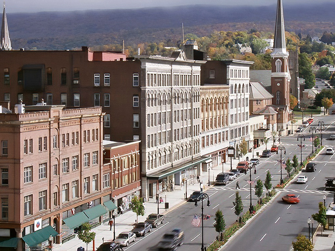 Downtown North Adams whispers stories of industrial glory days through every weathered brick facade.