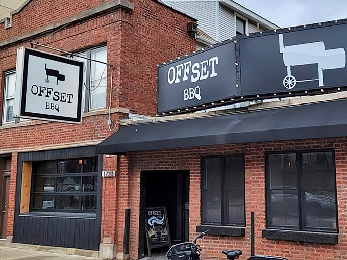 Like finding a secret clubhouse for meat lovers, Offset BBQ's modest storefront hides Chicago's smoky treasures behind those brick walls.