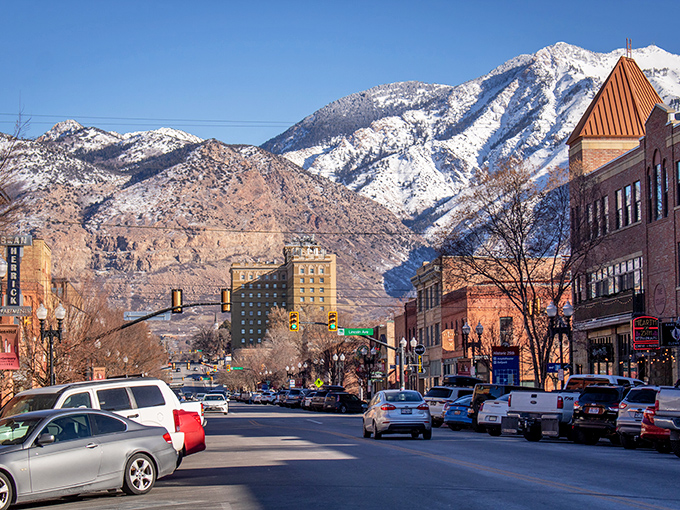Main Street Ogden bustles with mountain-town charm where every storefront tells a different story.