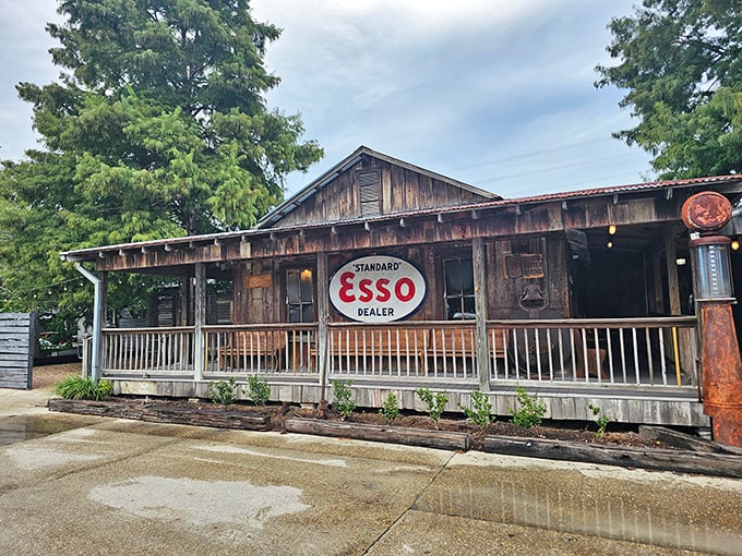 Old ESSO sign, new culinary mission. Parrain's wooden walls have witnessed countless "Oh my God" first-bite moments.
