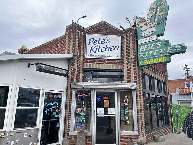 Pete's Kitchen: A Denver landmark where that neon chef has been inviting hungry souls to breakfast paradise since before bell-bottoms were cool.