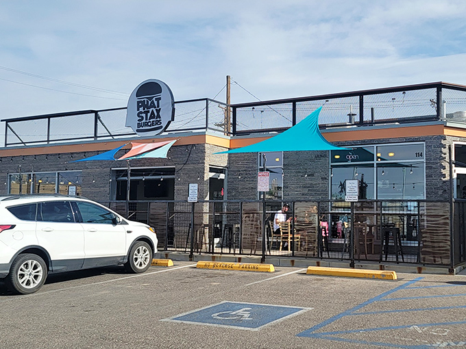 That outdoor seating whispers "stay awhile" &ndash; because rushing through great burgers should be against the law.