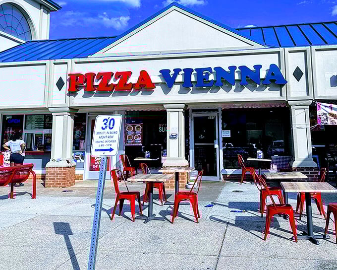 Simple storefront, extraordinary pizza. Pizza Vienna proves you don't need fancy digs when your crust game is this strong.