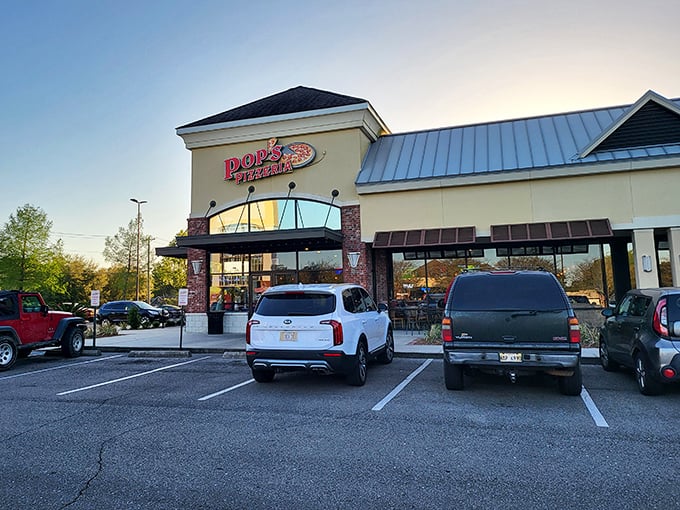 Golden hour at Pop's transforms this humble pizza palace into something magical, like a scene from a feel-good movie.