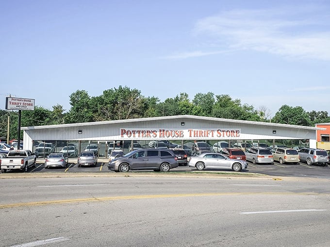 From this angle, you can see why locals call it their favorite treasure hunt destination in Fayetteville.