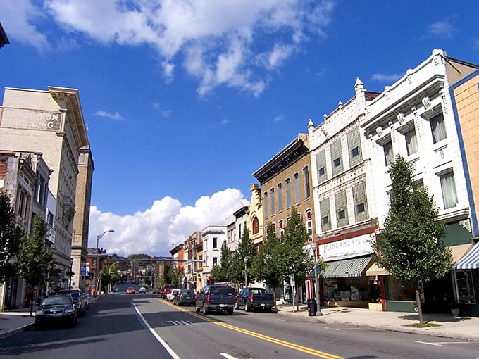 Downtown Pottsville showcases timeless architecture that makes every stroll feel like a nostalgic movie scene.