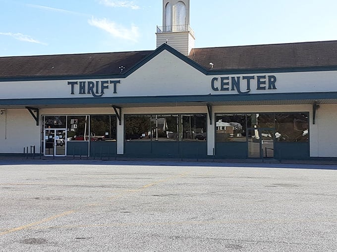 Cars lined up outside Prime Thrift &ndash; bargain hunters know where the good stuff is. The thrill of the hunt begins here.