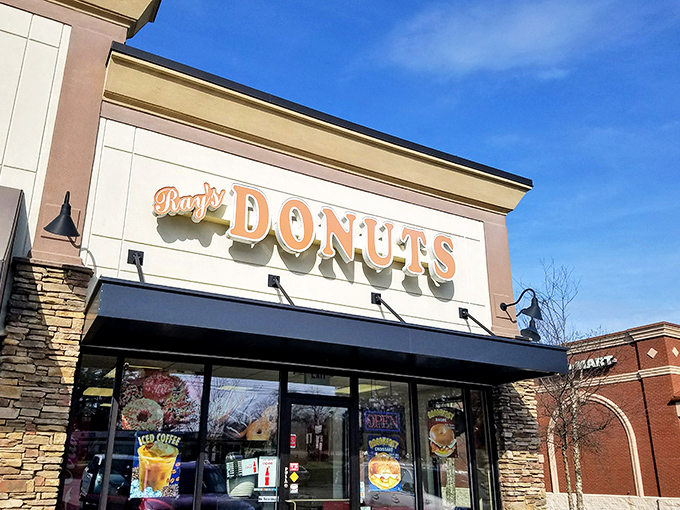 Ray's Donuts sits ready to welcome you with fresh-baked treasures and that bright, inviting storefront everyone loves.