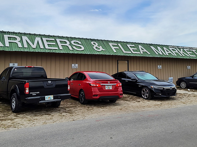 When the parking lot fills up this fast, you know the deals inside are worth fighting for.