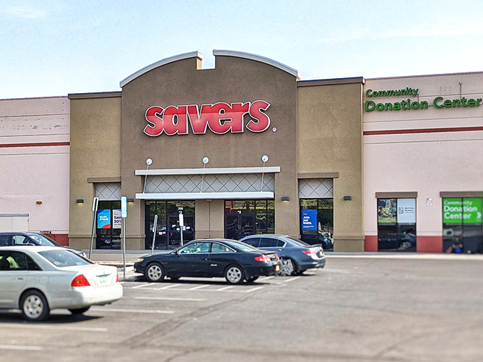 Savers' storefront promises adventure for the thrifty explorer. Where else can you furnish a home and wardrobe for pocket change?