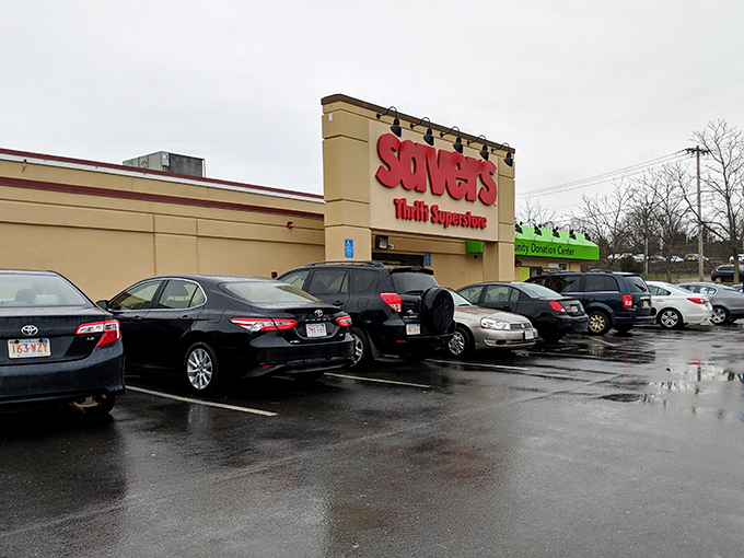 Wide parking lots mean easy access to treasure hunting adventures that await inside these spacious stores.