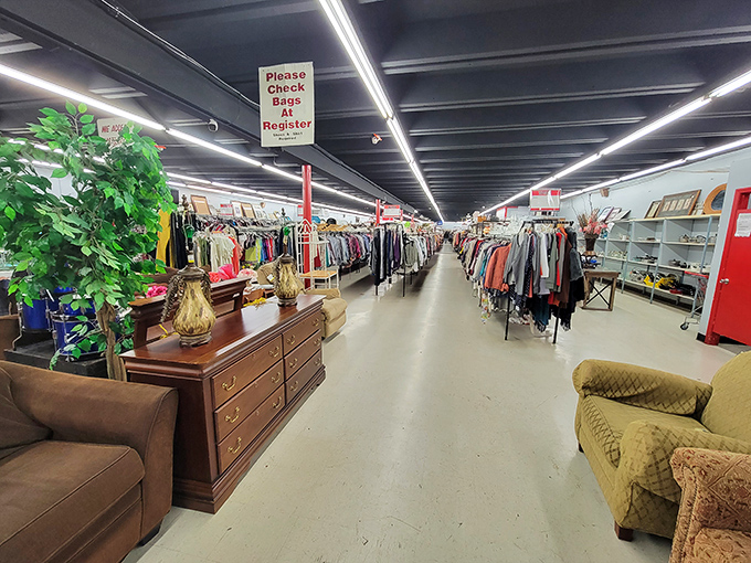 Step inside Southern Thrift and prepare for sensory overload! Endless racks of possibilities stretch before you like a secondhand department store.
