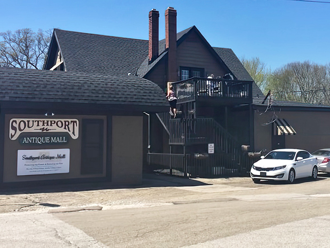 When antique malls look this charming from outside, you know the inside holds magic.