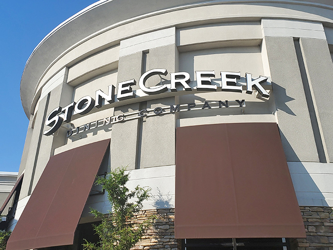 That sign isn't just for show&mdash;Stone Creek delivers dining sophistication without the stuffiness. Pure Indiana magic!