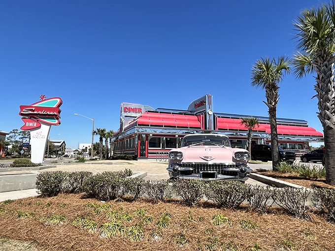 Sometimes the best mornings start with chrome, neon, and the promise of perfect pancakes.