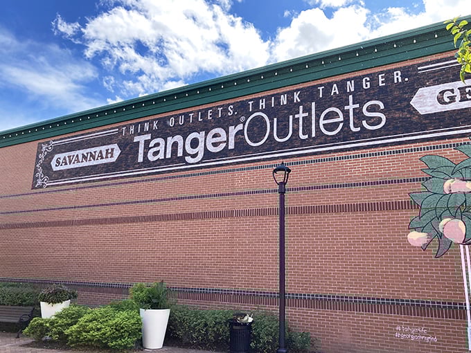 "Think Outlets. Think Tanger." Think about all the money you'll save while filling those shopping bags with treasures!