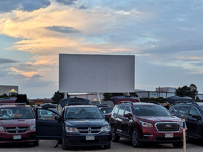 The big screen stands ready at the 88 Drive-In, where your car becomes the best seat in the house.