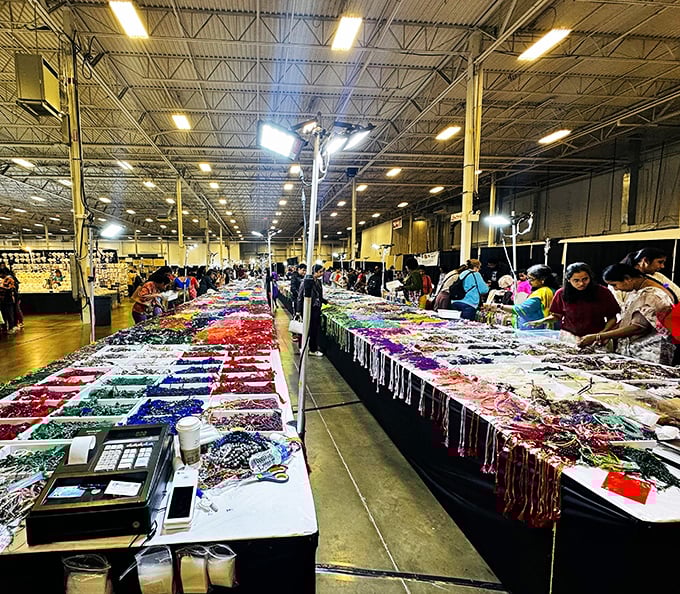 A rainbow of beads and baubles stretches as far as the eye can see. Magpies and jewelry lovers, rejoice!