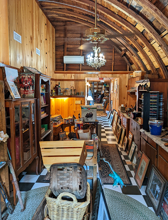 Inside this charming barn, every aisle whispers stories of forgotten treasures waiting for their second act.
