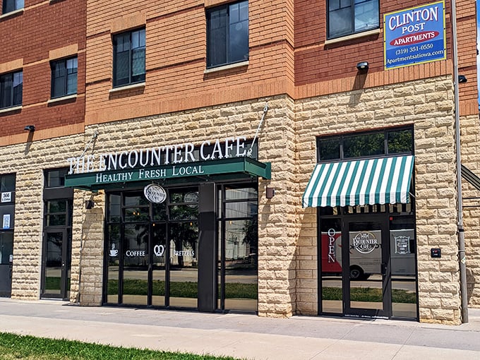 Green awnings whisper "fresh and local" while promising the kind of morning fuel that makes everything better.