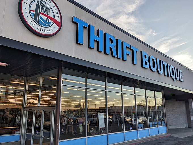 When a thrift store needs this much parking space, you know you're in for some serious secondhand shopping magic.