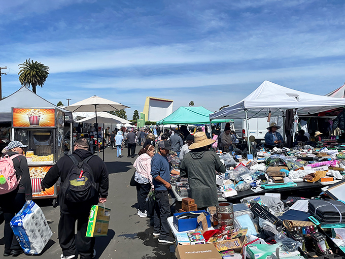 Endless rows of vendors create a shopper's maze where every turn reveals new discoveries.