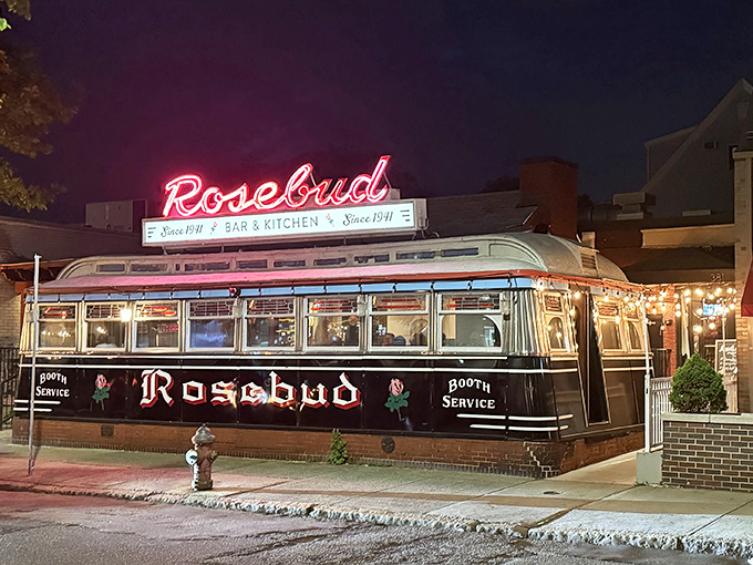 When neon meets nostalgia, magic happens - especially when pancakes and coffee are involved.