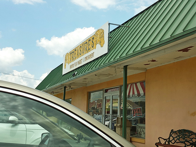 "Your Treasures Await" isn't just a slogan&mdash;it's a guarantee. This unassuming storefront hides worlds of wonderful discoveries inside.