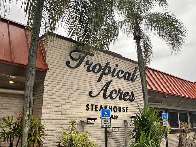 That classic sign promises what's inside: no-nonsense steaks served with a side of old Florida charm and zero pretension.