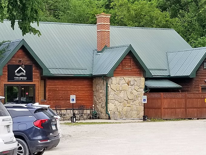 This cozy woodland retreat proves that the best steaks often hide in the most unassuming cabins.