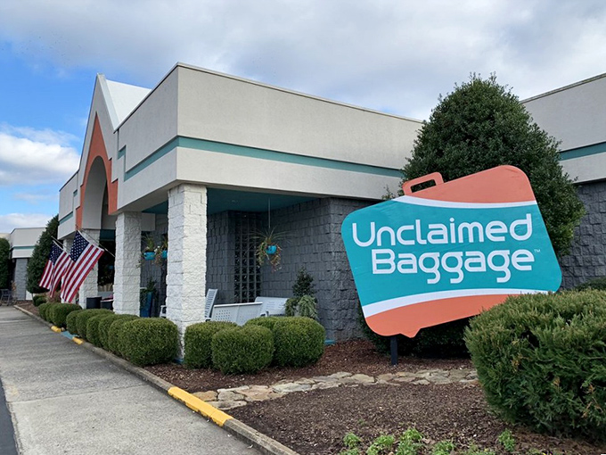 Modern architecture meets vintage charm where lost luggage finds new purpose and patient shoppers discover unexpected gems.