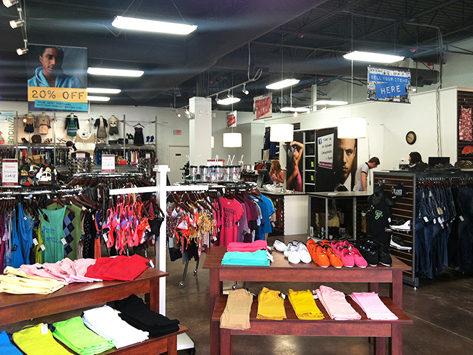 Organized racks and colorful displays prove secondhand shopping doesn't mean settling for chaos anymore. 