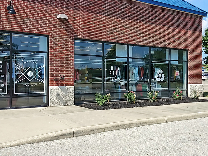 Clean lines and organized displays make this Uptown Cheapskate feel more boutique than thrift store.