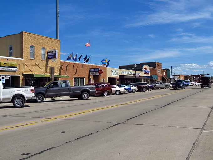 Downtown Valentine showcases that classic Nebraska main street charm where every storefront tells a different story.