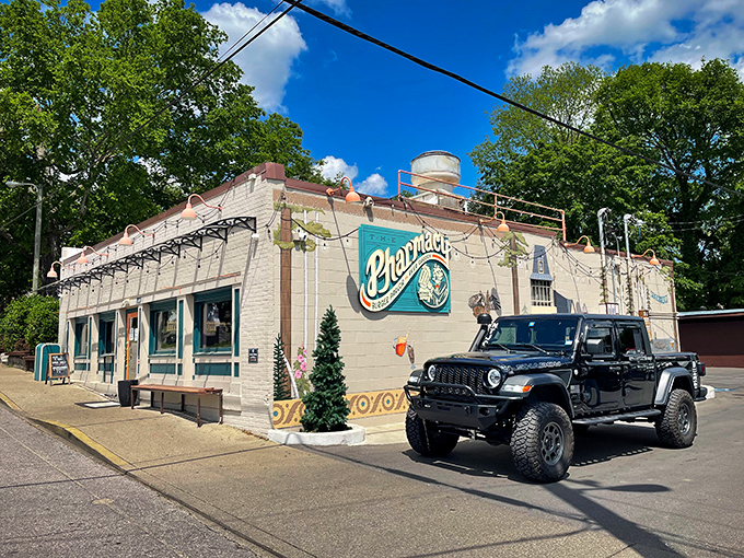 The Pharmacy's exterior is like that friend who doesn't need flashy clothes to stand out&mdash;it lets its reputation for incredible food do all the talking.