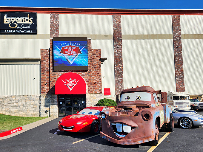 The museum's distinctive brick facade houses treasures that defined generations of movie magic. Even Lightning McQueen couldn't resist parking out front.