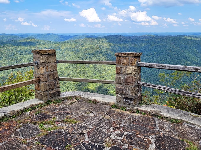 The reward for your hiking efforts: 12 O'Clock Lookout offers a panorama of Kentucky's mountains that stretches to forever.