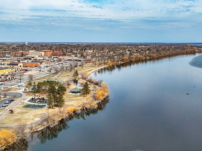 From above, Bemidji reveals its perfect positioning between lake and land&mdash;nature's version of waterfront property without the South Beach price tag.
