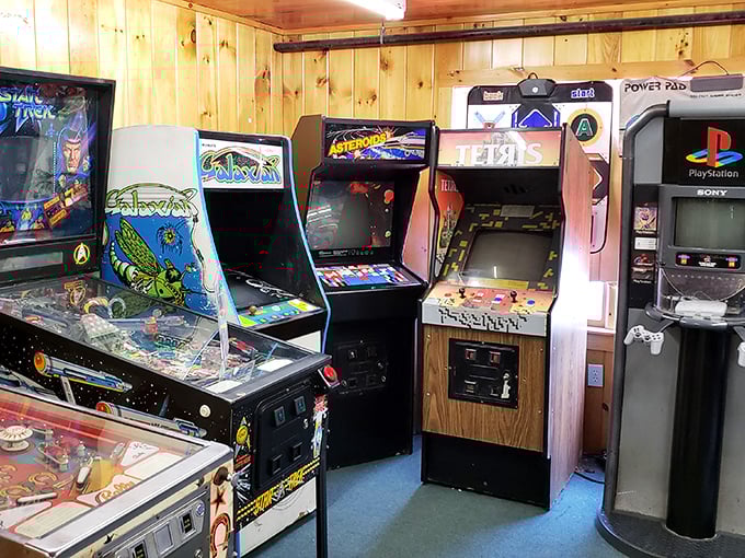 Video game heaven! These arcade cabinets aren't just machines; they're portals to afternoons spent begging mom for "just one more quarter."