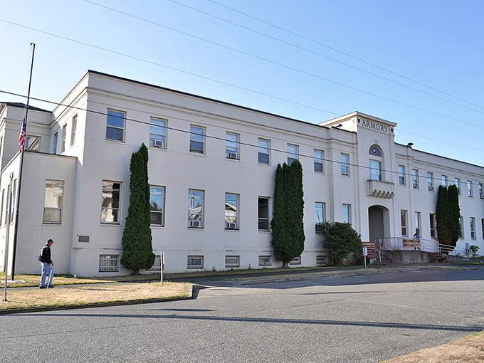 The Armory Building stands as a testament to Aberdeen's past, where solid construction meant something built to last generations.